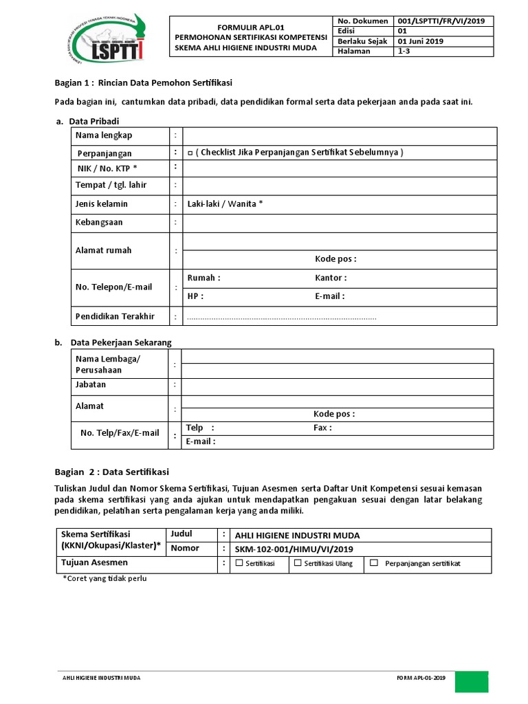 Form FR - Apl-01 Himu | PDF