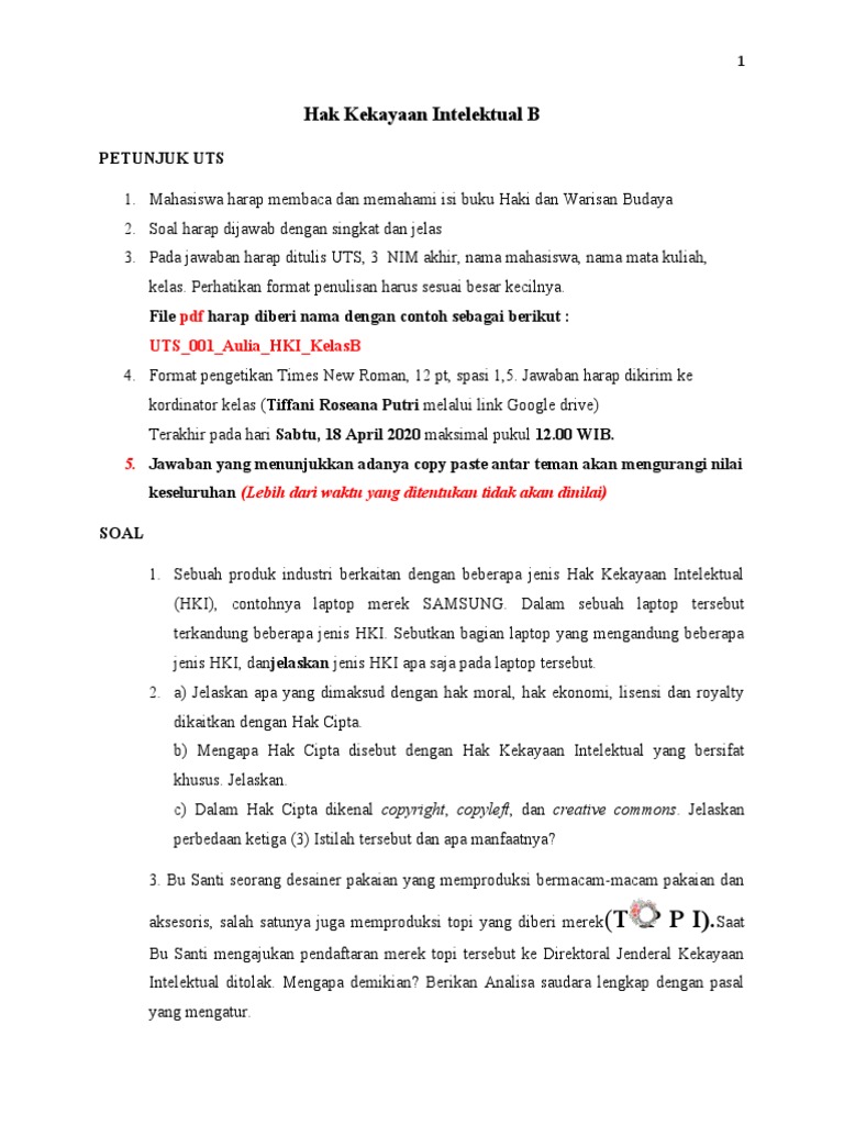 Hki B Uts-2020 | PDF