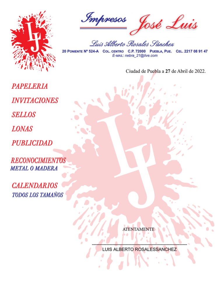 Hoja Membretada Nueva | PDF
