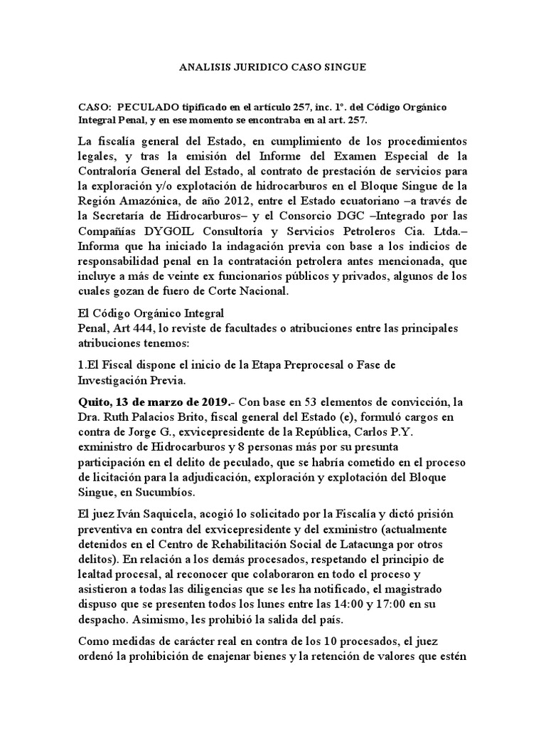 Analisis Juridico Caso Singue | PDF | Fiscal | Justicia