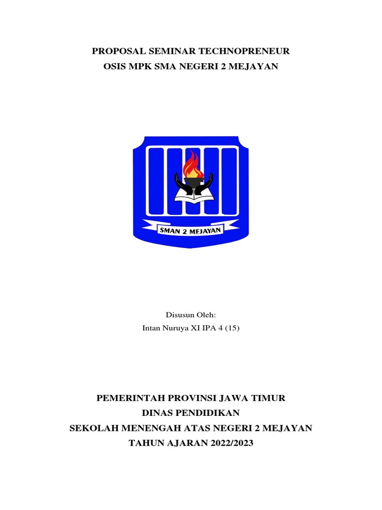 Proposal Seminar Technopreneur Intan LPL | PDF