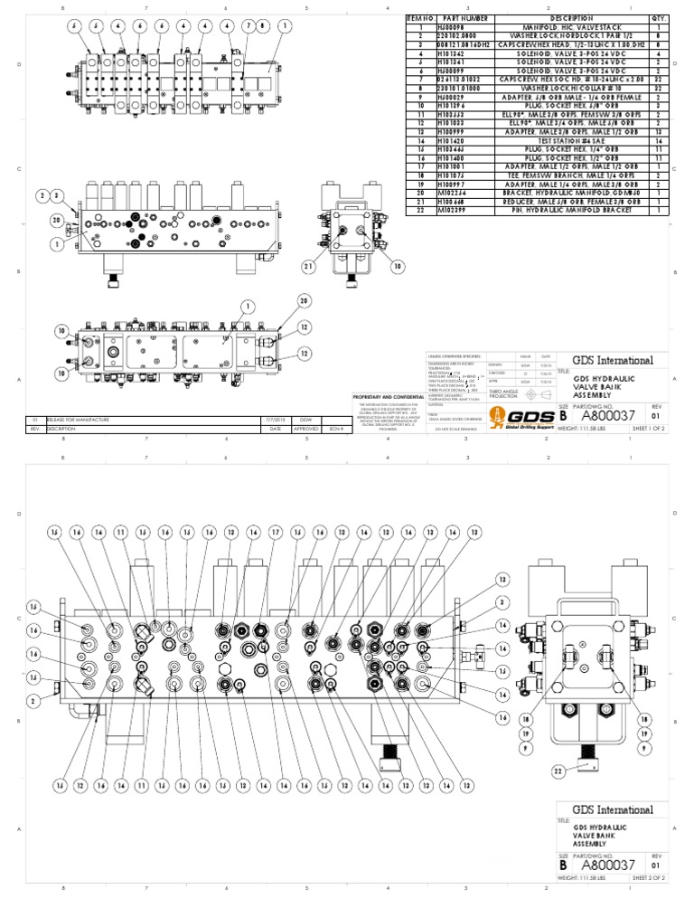 Hydraulic Valve Bank Assembly Diagram | PDF | Manufactured Goods ...