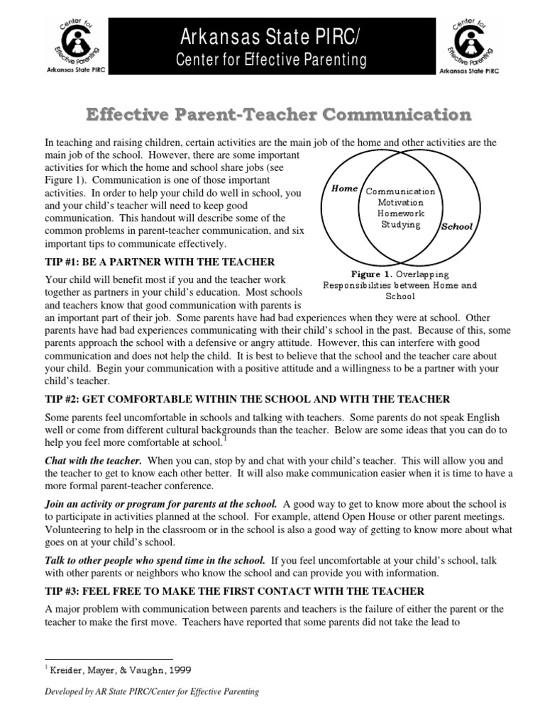 Effective Parent-Teacher Communication | PDF | Teachers | Communication
