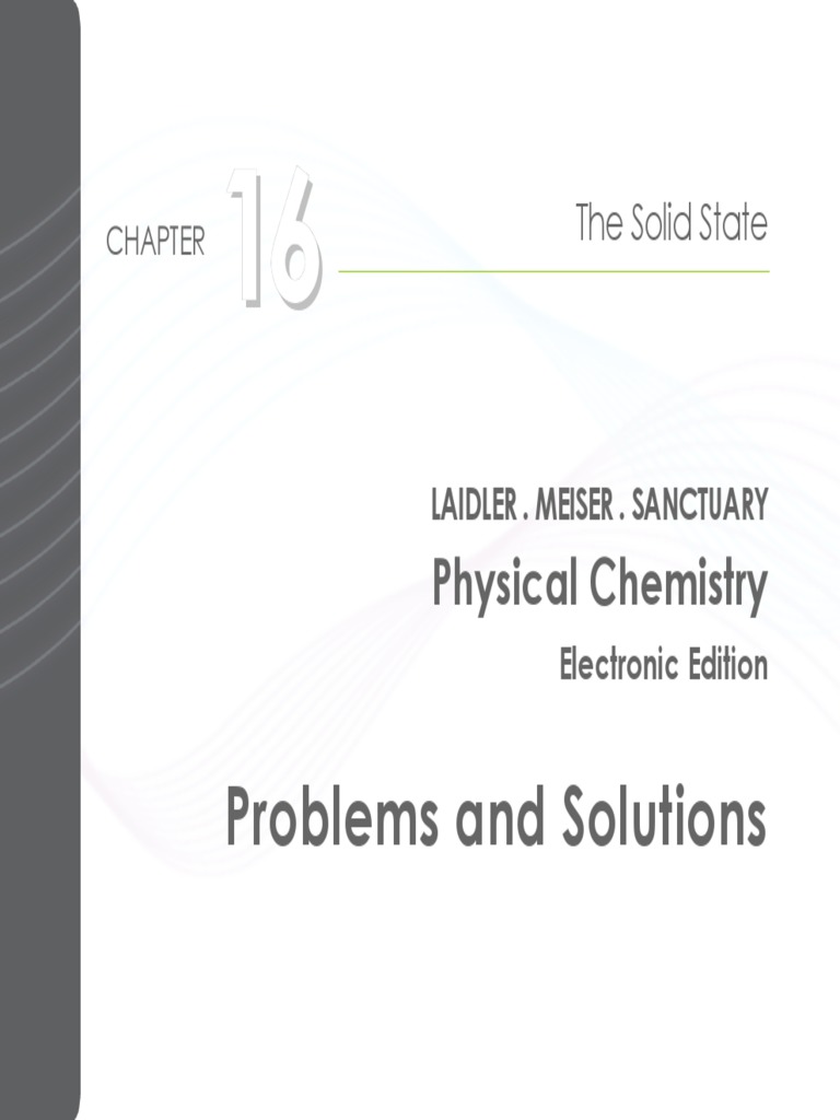 Chapter 16 Solid State | PDF | Crystal Structure | X Ray Crystallography