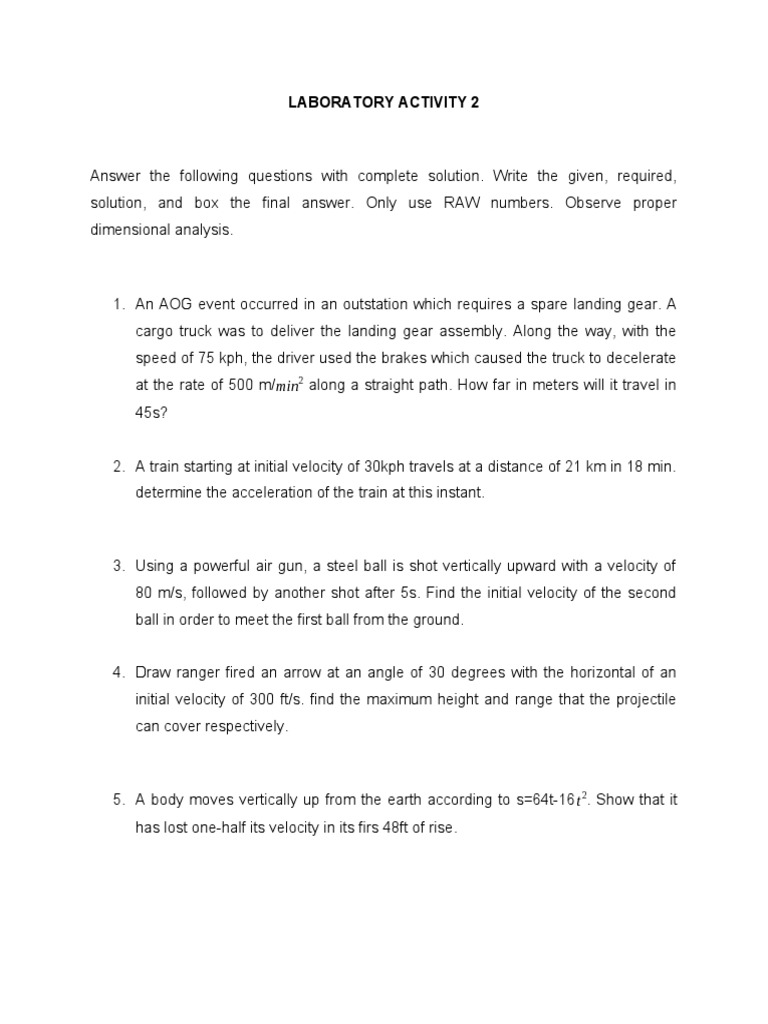 Laboratory Activity 2 | PDF