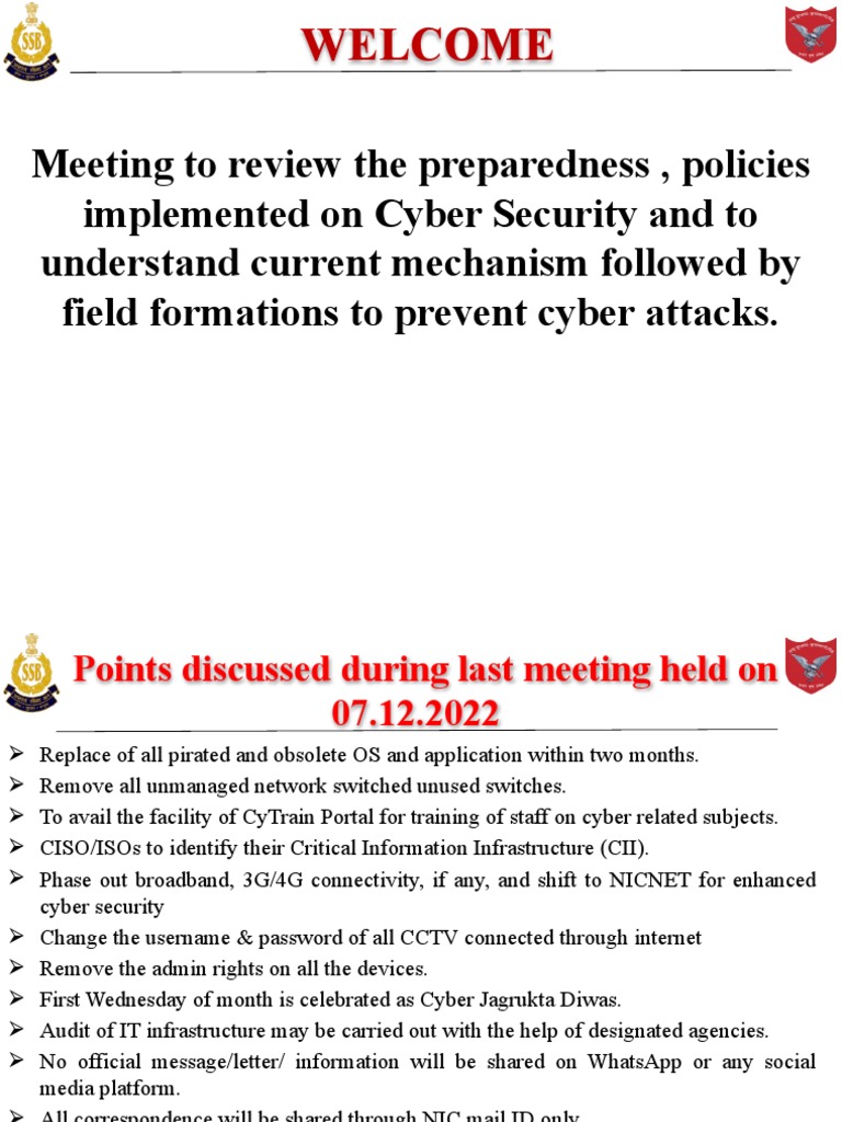 Cyber Security Meeting Summary 2023 | PDF | Security | Computer Security