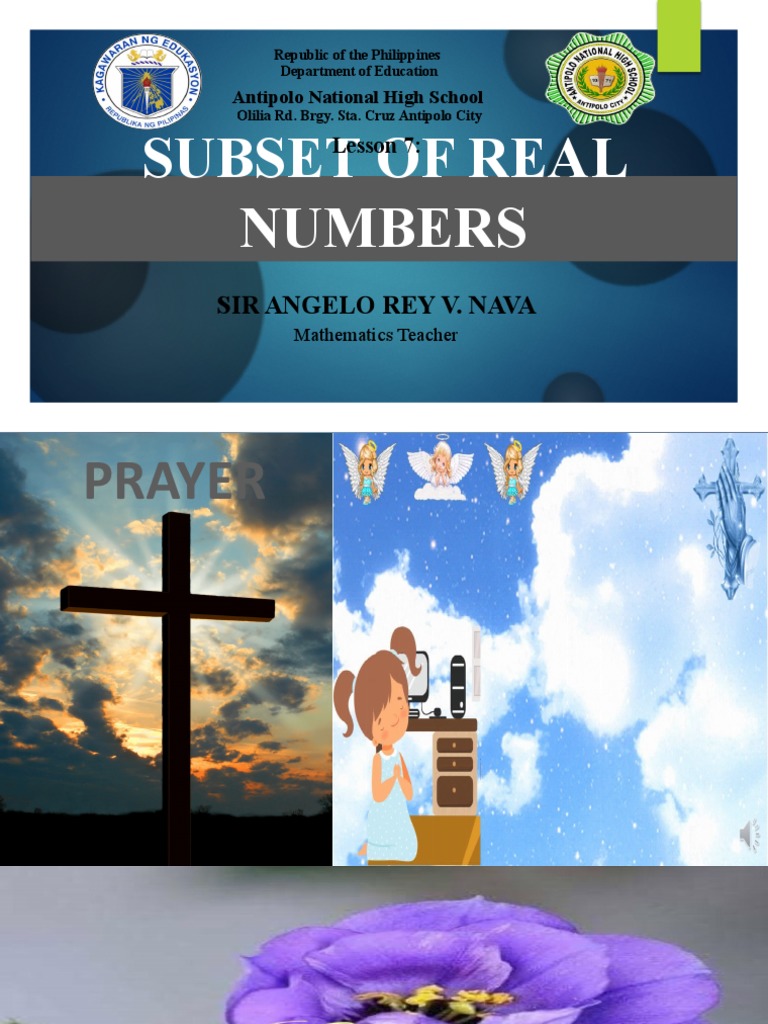 Lesson 7 - Real Numbers | Pdf | Numbers | Rational Number