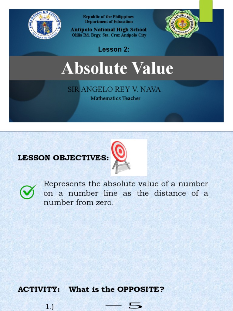 Understanding Absolute Value in Math | PDF | Numbers | Encodings
