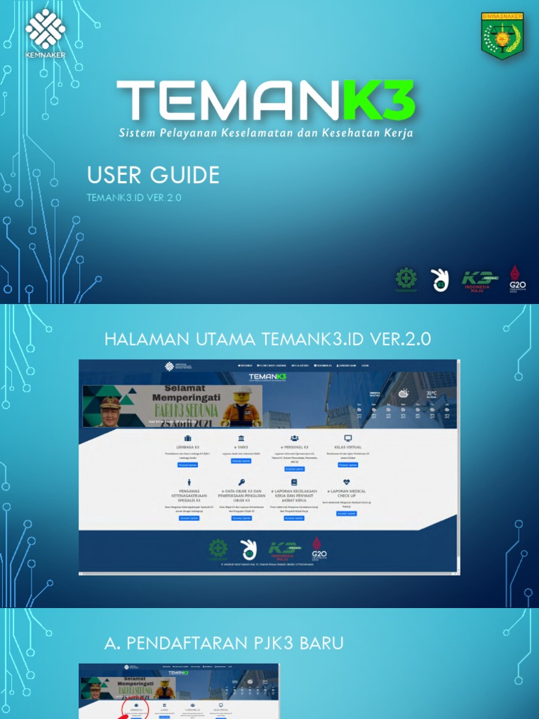 Panduan Pendaftaran PJK3 Online | PDF