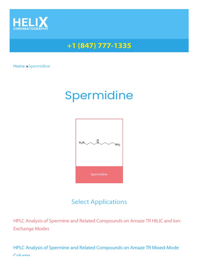 HPLC Methods For Analysis of Spermidine - HELIX Chromatography | PDF ...