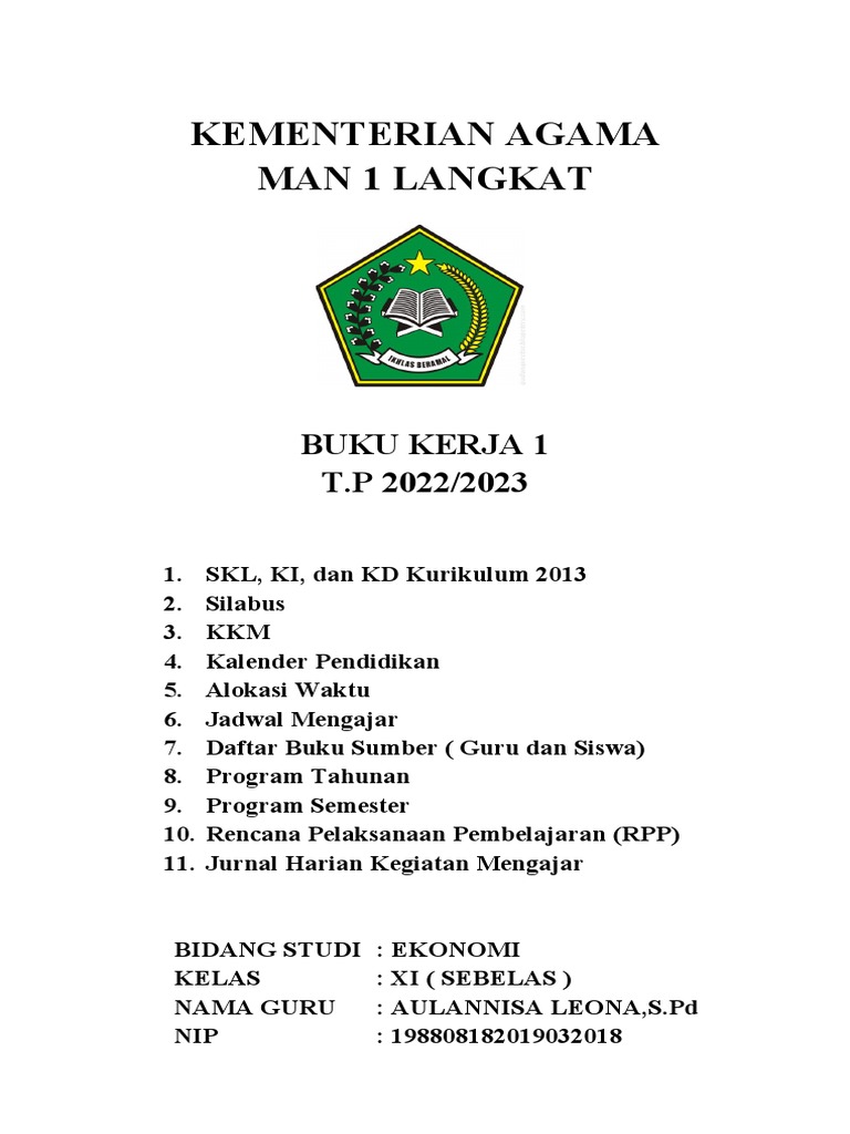 Cover Buku Kerja 1234 | PDF
