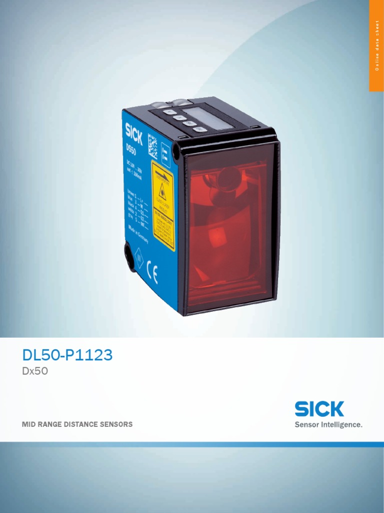 Datasheet DL50-P1123 1047361 en | PDF | Laser | Poly(Methyl Methacrylate)