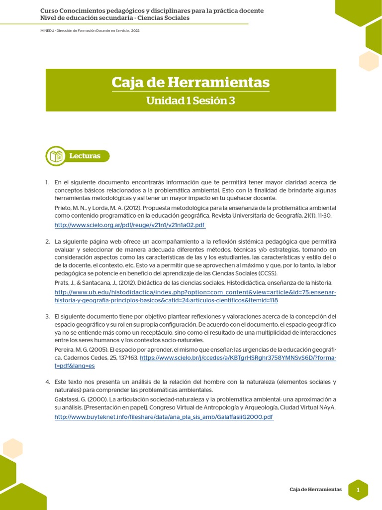 Sesión 3 - Caja de Herramientas | PDF | Maestros | Enseñando