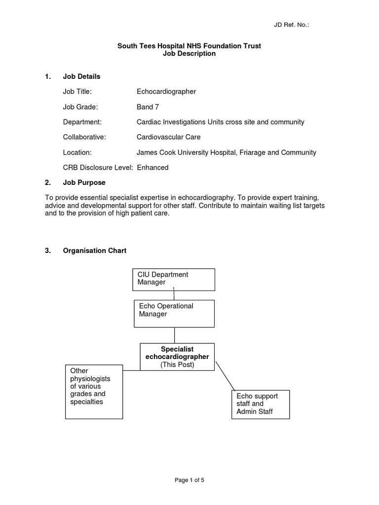 Job Description | PDF | Echocardiography | Health Care