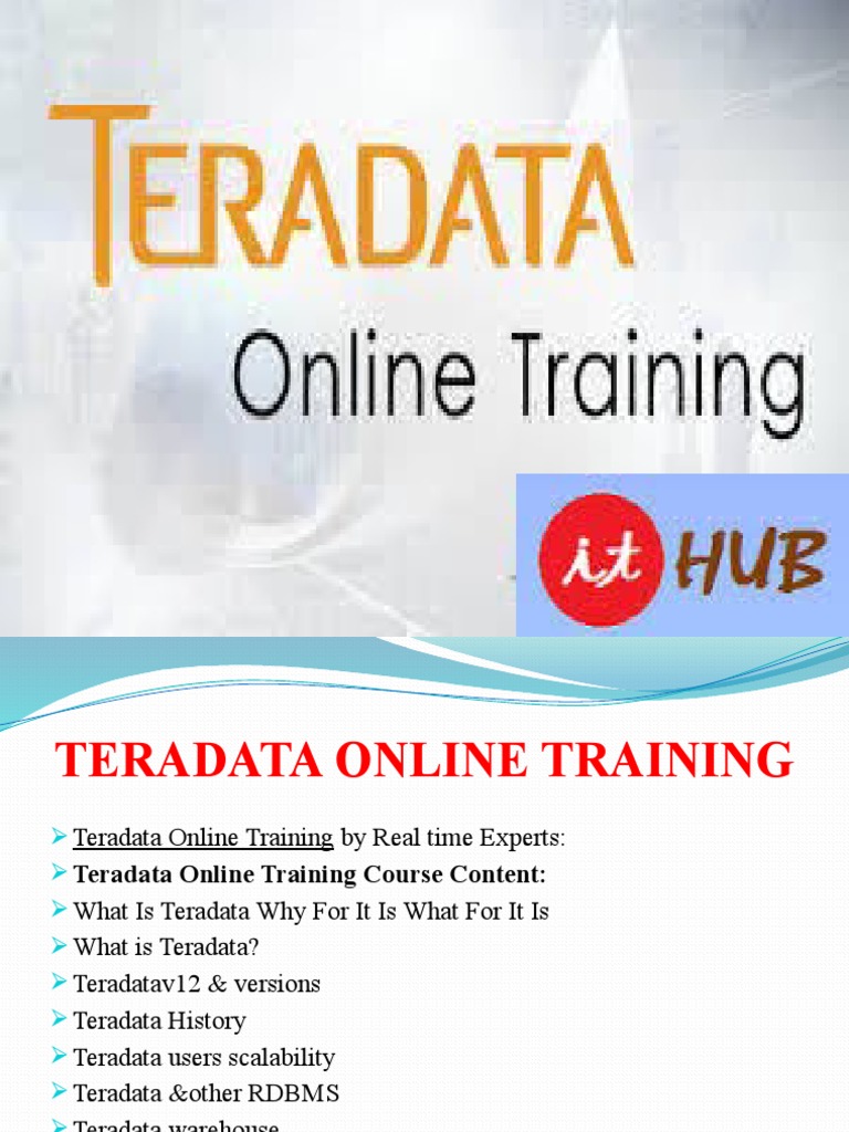 Teradata Online Training Guide | PDF