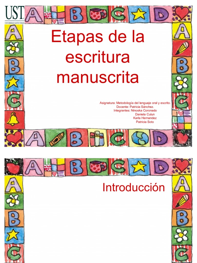 Etapas de La Escritura Manuscrita