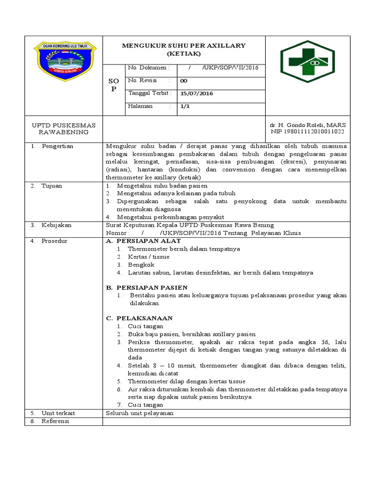 MEASURING AXILLARY TEMPERATURE | PDF