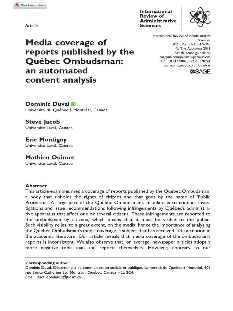 Media Coverage | PDF | Media Bias