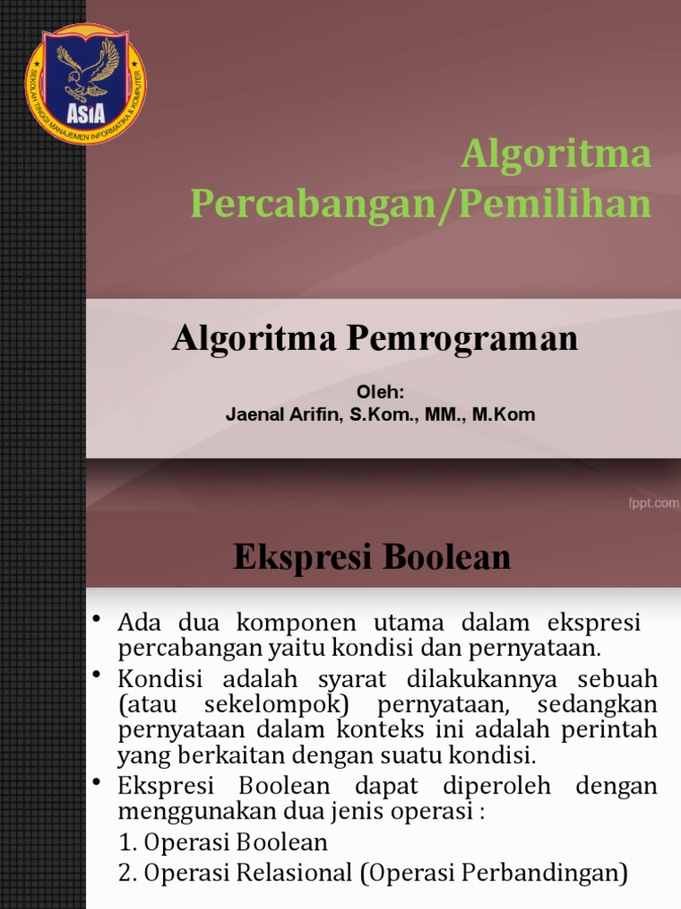 Algoritma PERCABANGAN | PDF