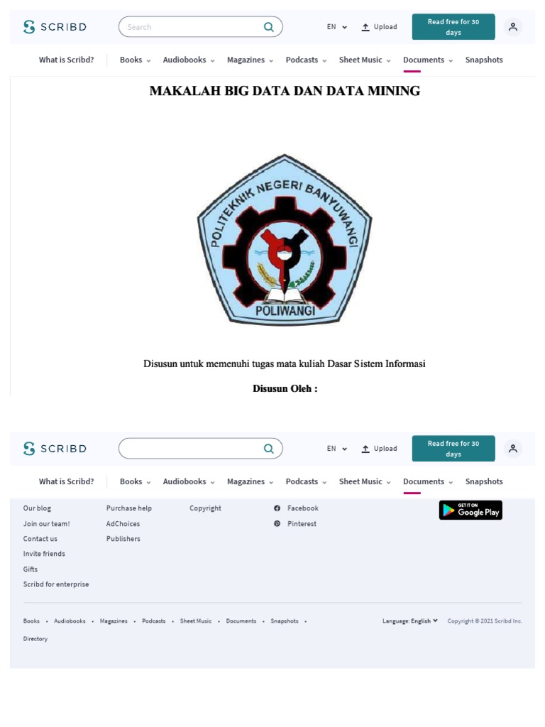 PDF Makalah Big Data Dan Data Mining Compress 1 | PDF