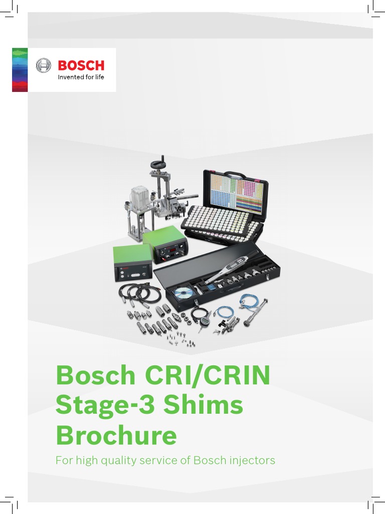 Bosch CRI/CRIN Stage-3 Shims Brochure: For High Quality Service of ...