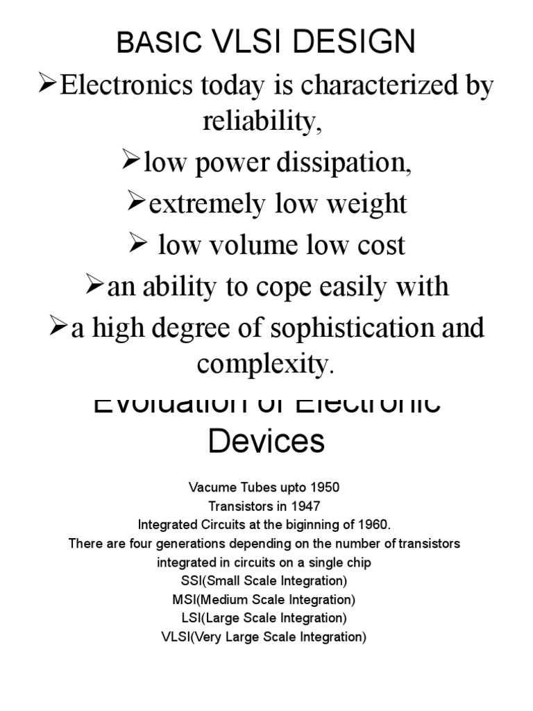 BASIC VLSI DESIGN .Ppts | PDF | Field Effect Transistor | Integrated Circuit