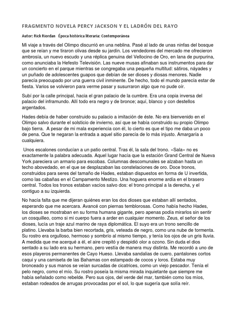 Fragmento Percy Jackson | PDF