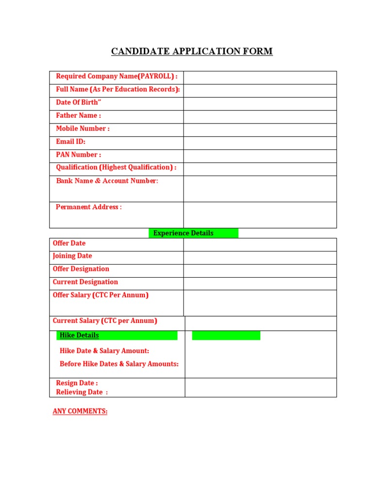 Candidate Application FORM-1 | PDF
