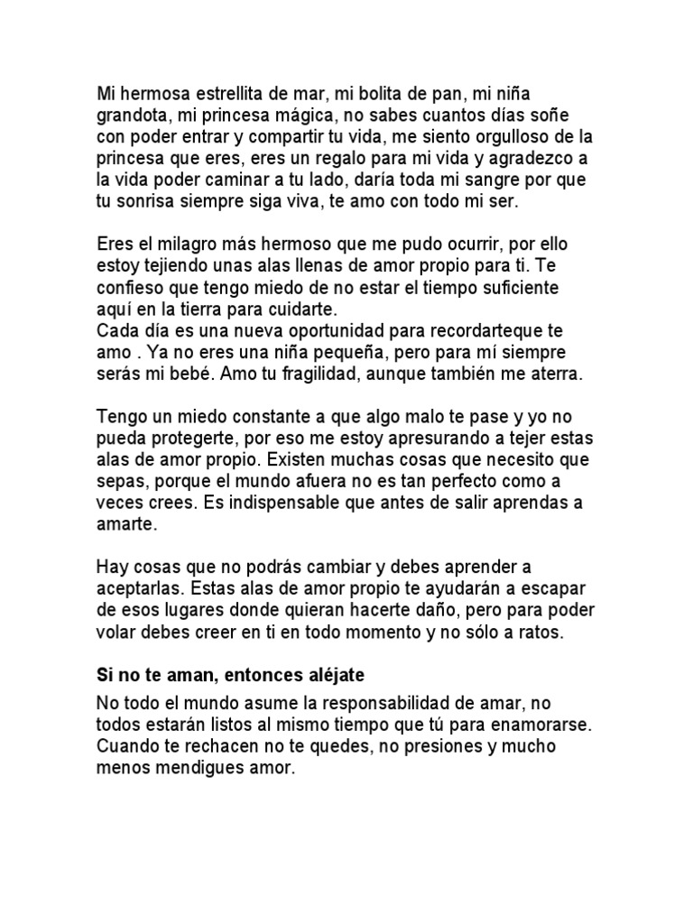 Carta A Mi Hija | PDF | Amor