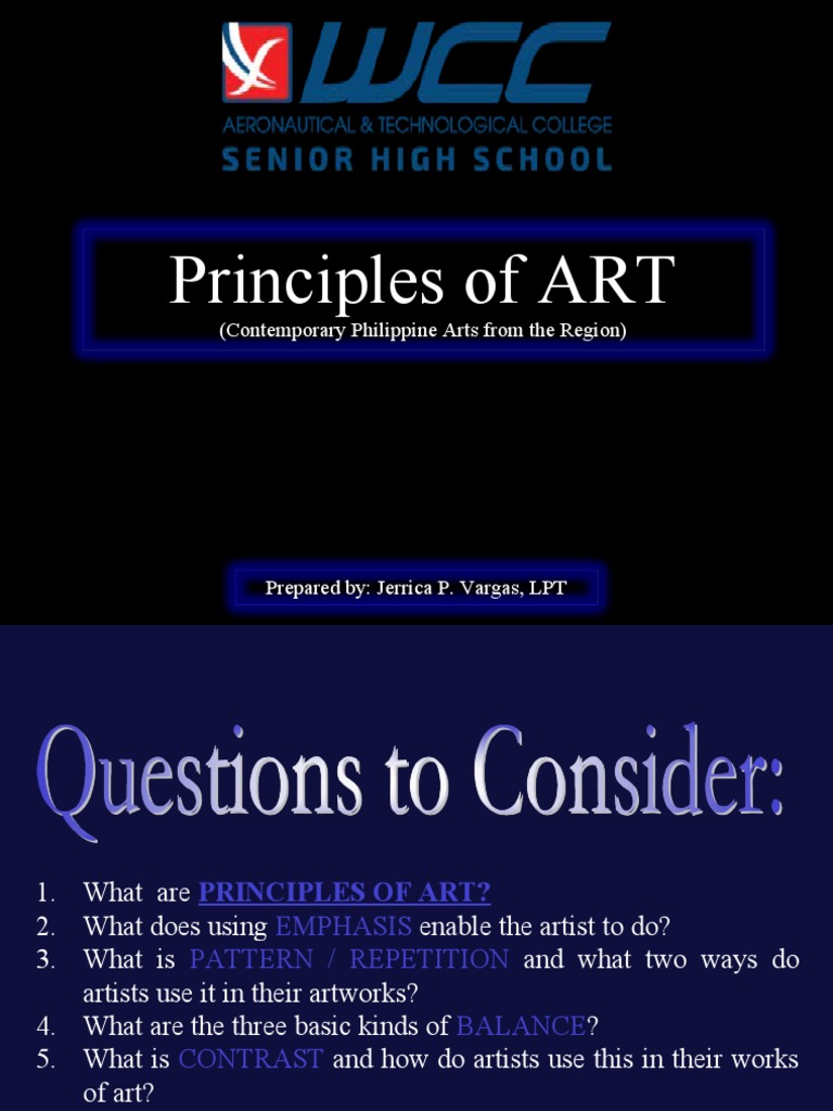 Lesson 3 Art Principles CP Arts | PDF | Symmetry | Aesthetics
