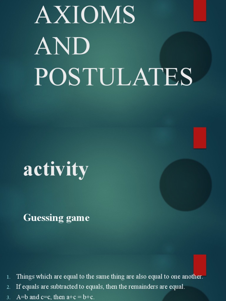 Illustrating Axiomatic Structures of A Mathematical System 2 | PDF | Axiom | Line (Geometry)