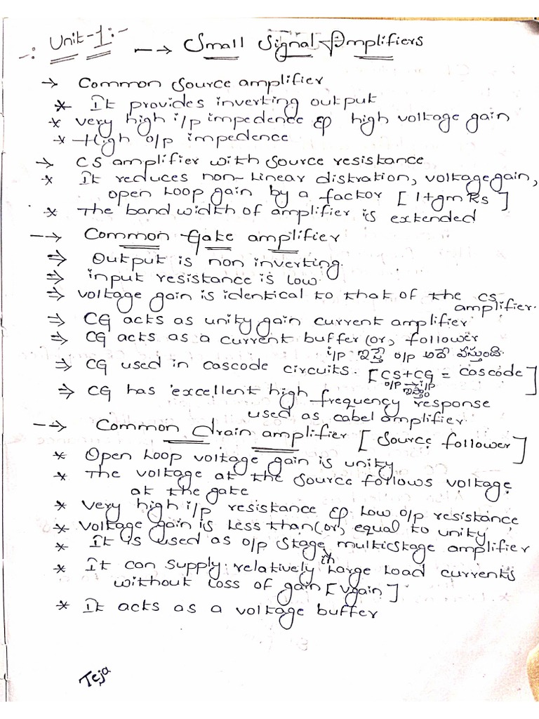 Analog Circuits Unit 1 Pdf