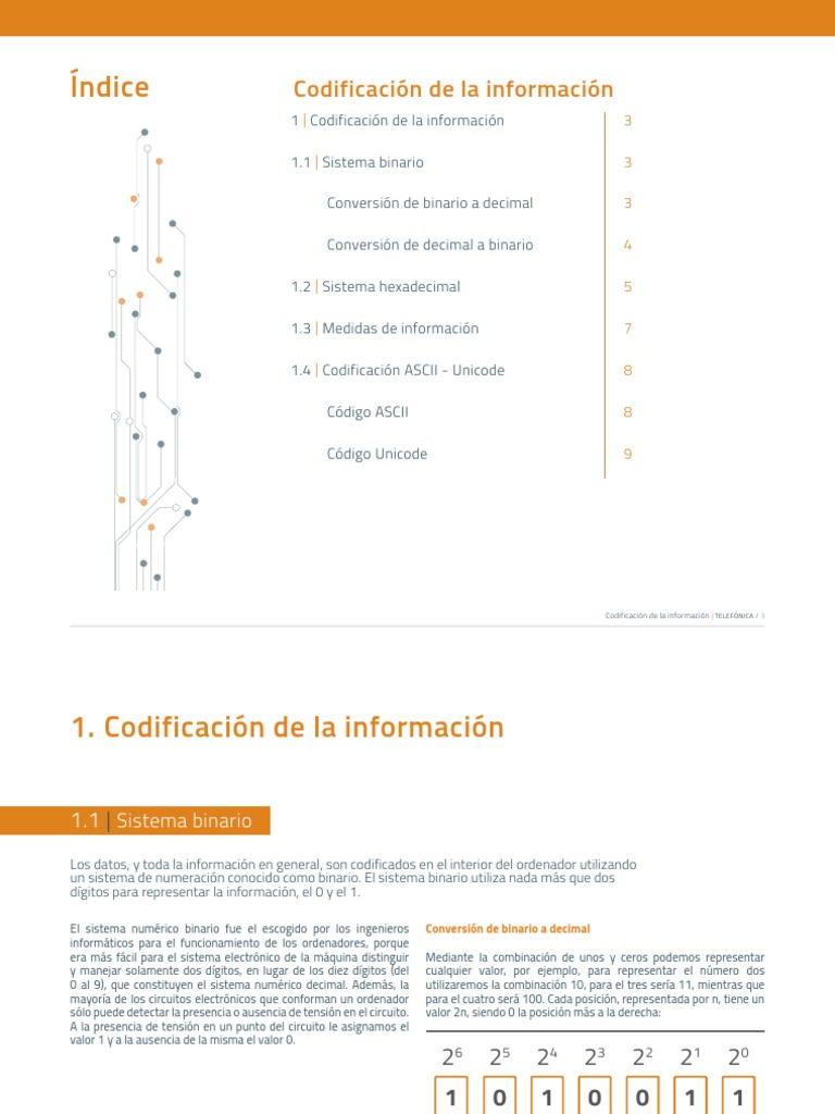 Codificacion de La Informacion | PDF | Ascii | Poco