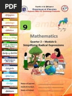 Module 7 in Mathematics 9 | PDF | Area | Learning