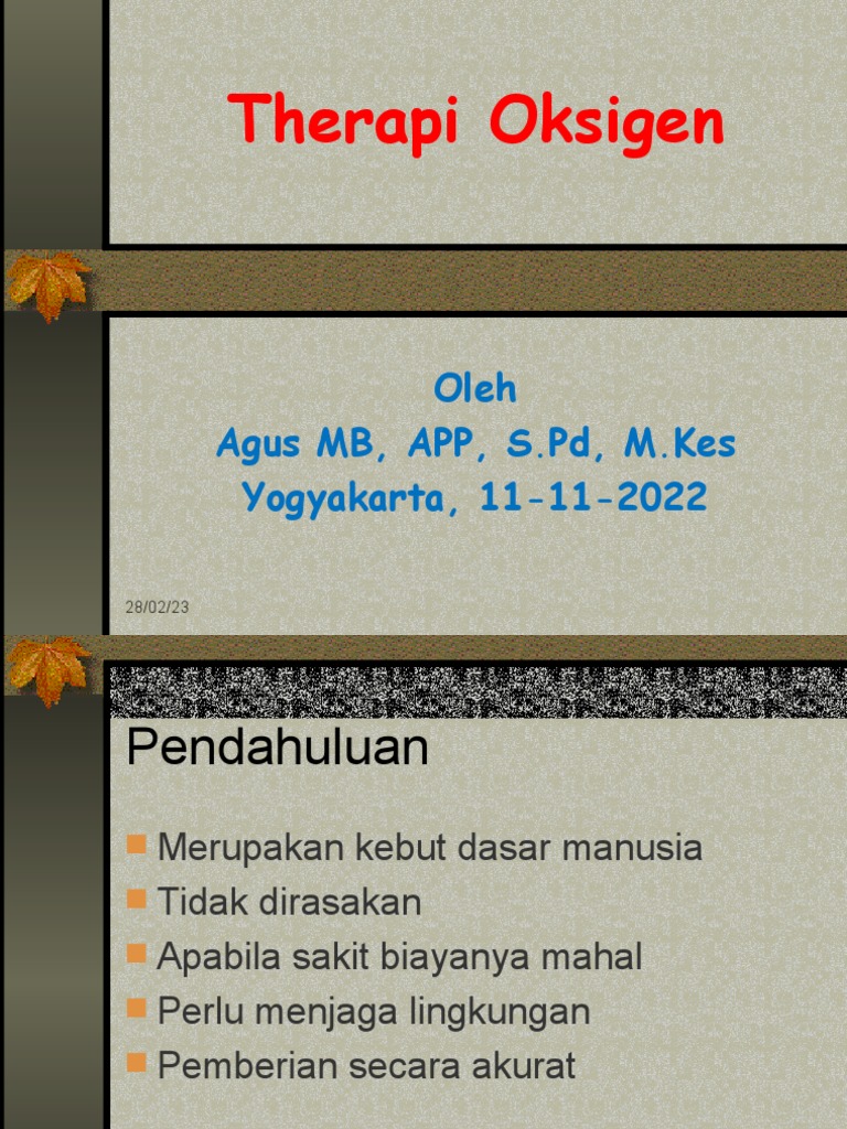 Therapi Oksigen | PDF