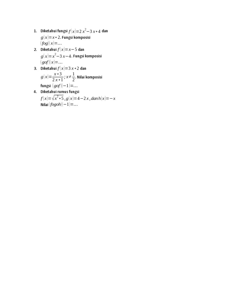 Diketahui Fungsi FX | PDF