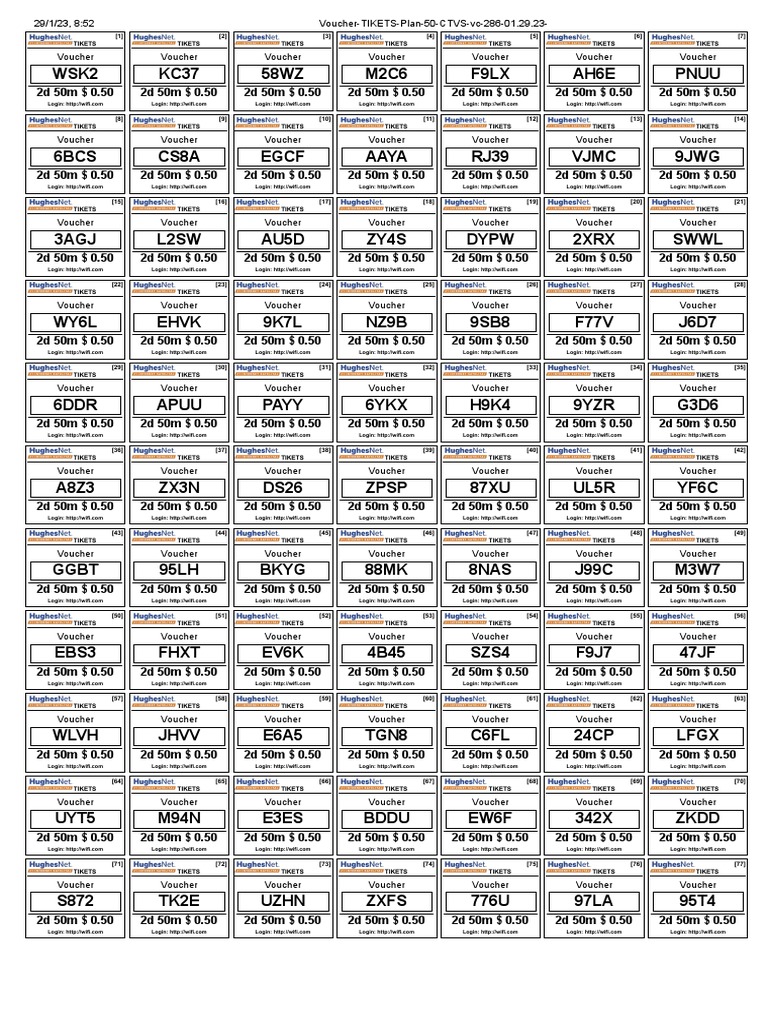 Voucher TIKETS Plan 50 CTVS VC 286 01.29.23 | PDF
