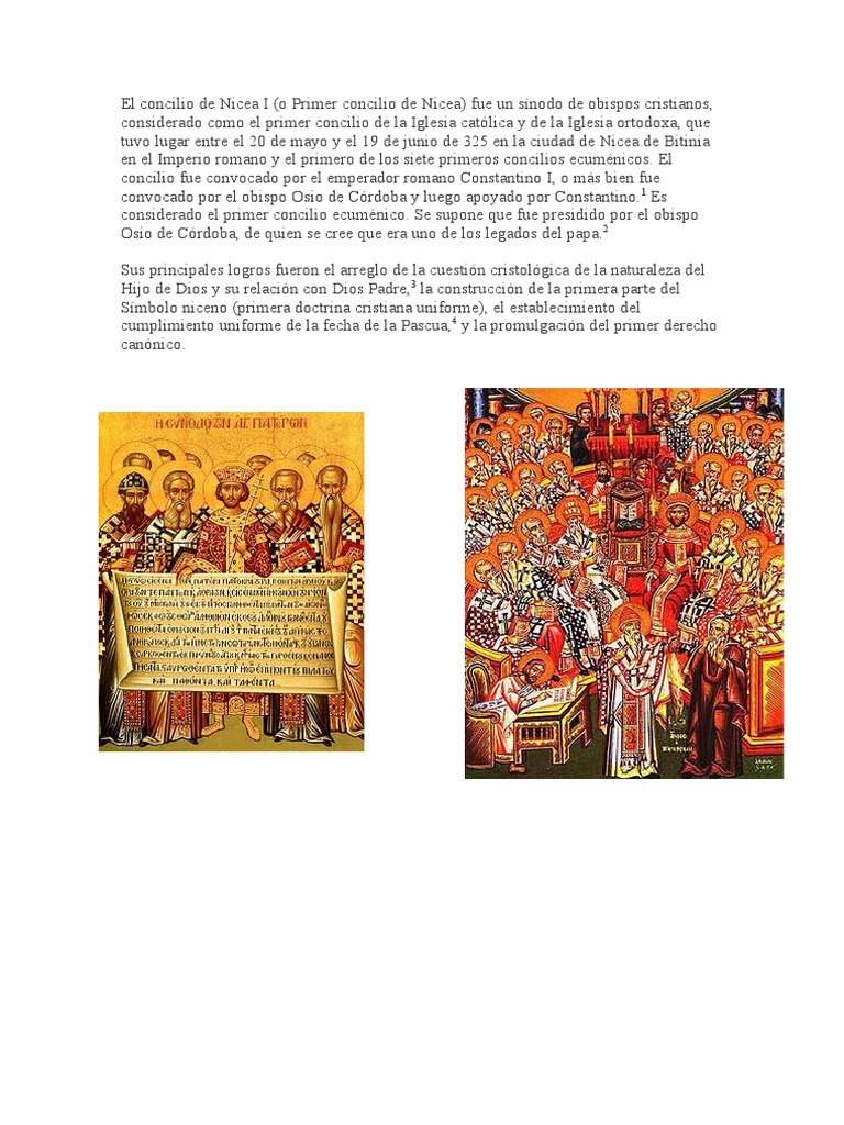 El Concilio de Nicea I | PDF