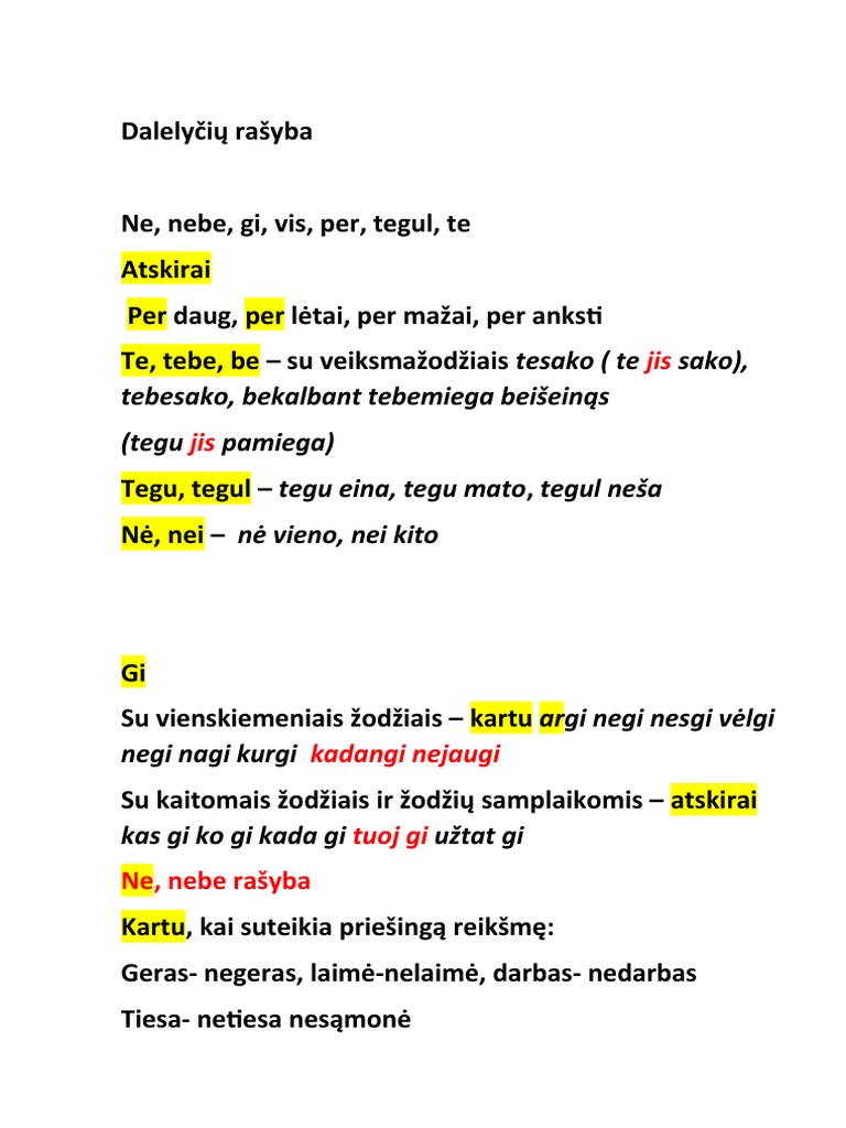 Dalelyciu Rasyba | PDF