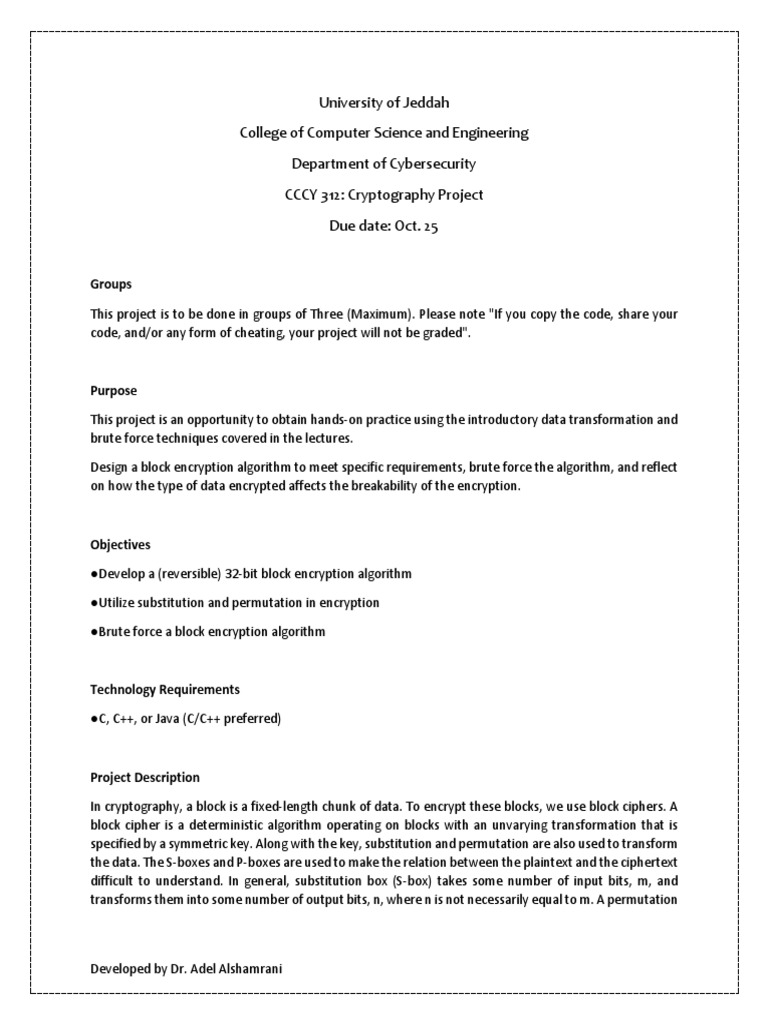 CCCY312 Crypto Project | PDF | Cryptography | Encryption