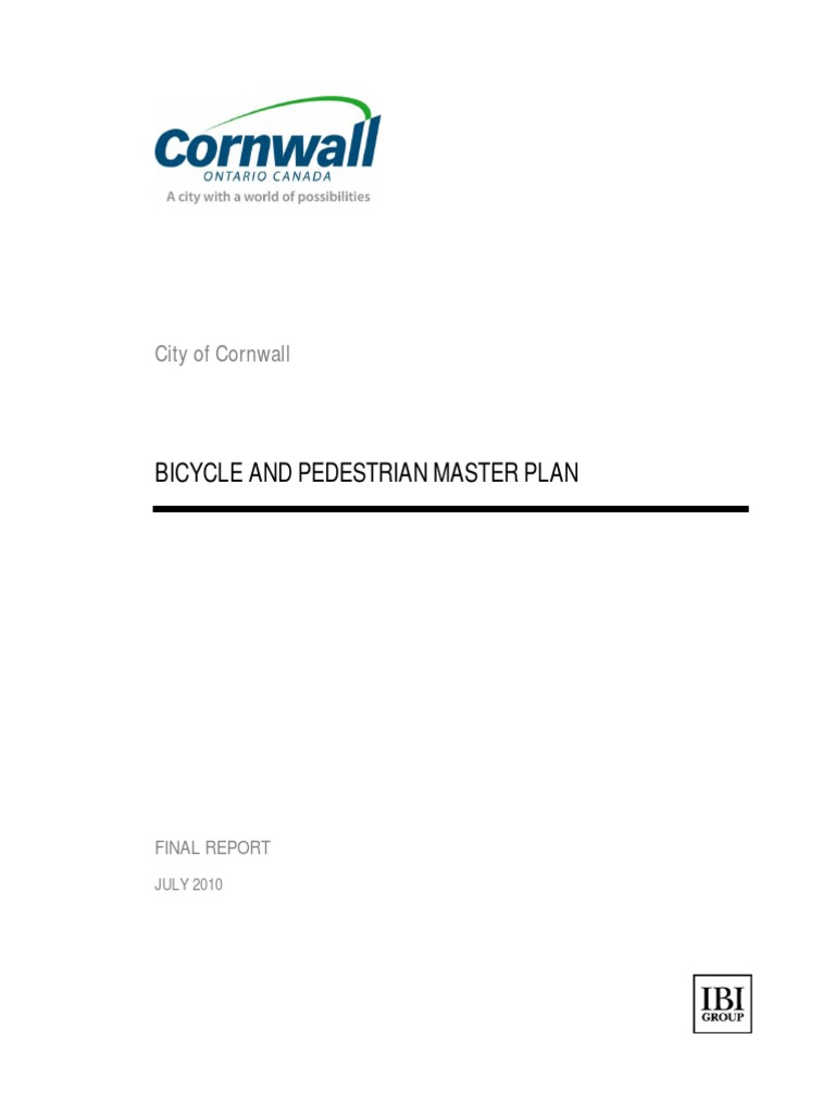 Pedestrian Master Plan | PDF | Cycling Infrastructure | Sidewalk