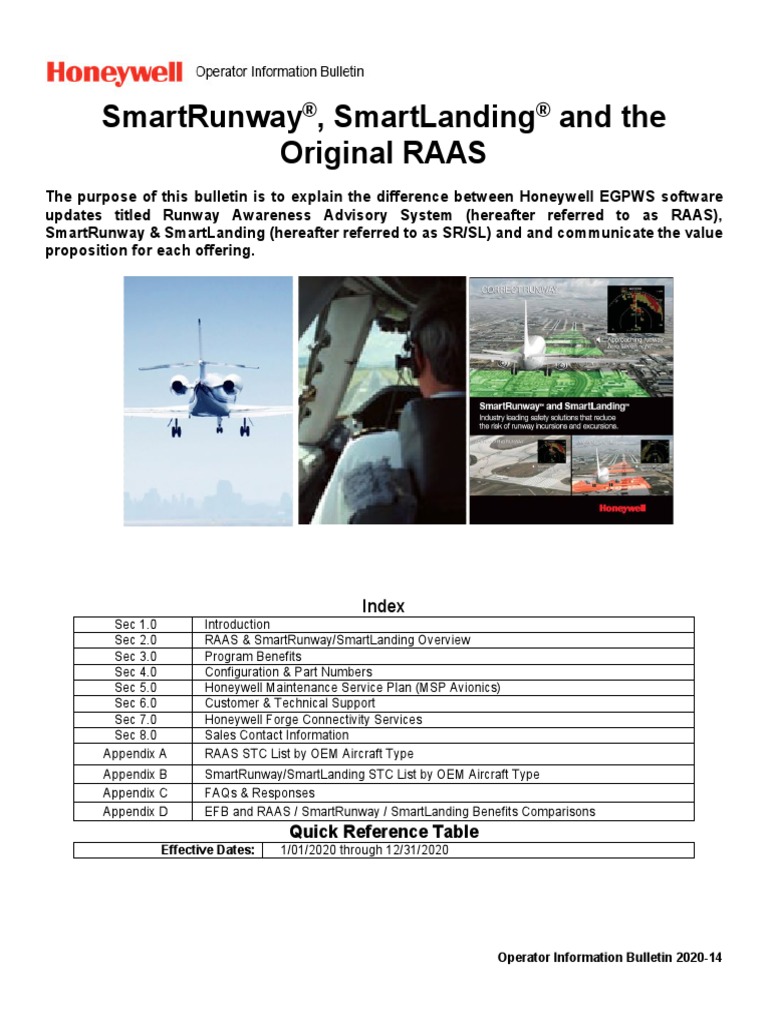 SmartRunway SmartLanding Upgrade For Business Aircraft | PDF | Transport | Jet Aircraft