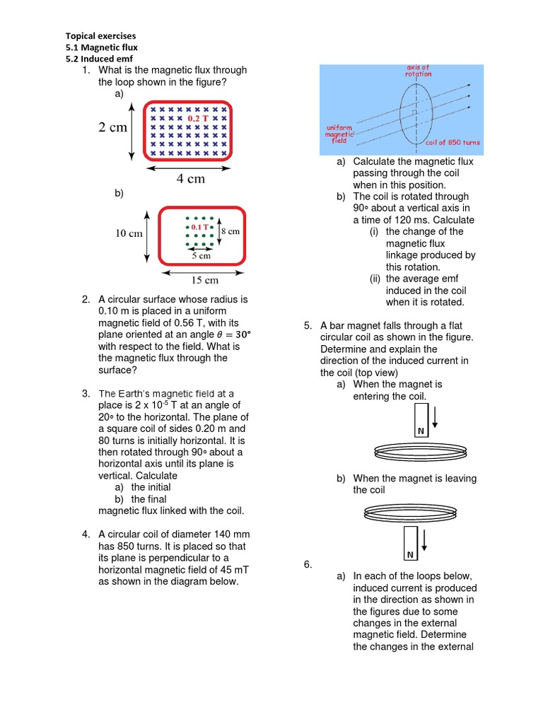 5.1 - 5.2 Magnetic Flux - Induced Emf | PDF | Electromagnetic Induction ...