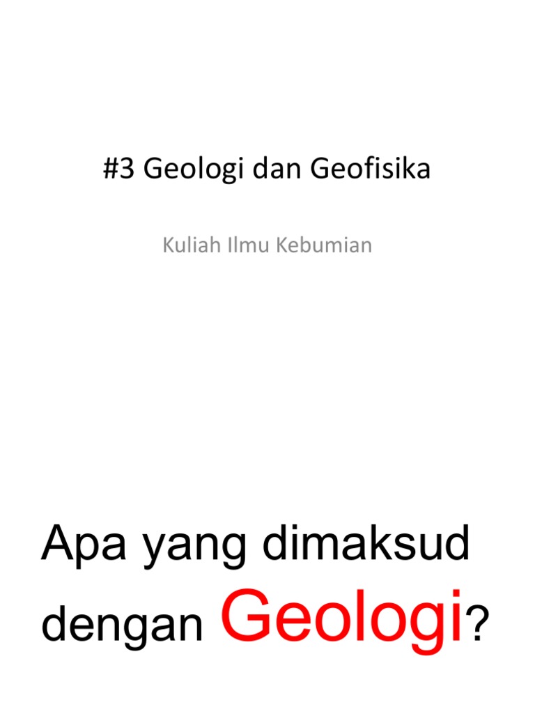 03 Geologi Dan Geofisika | PDF