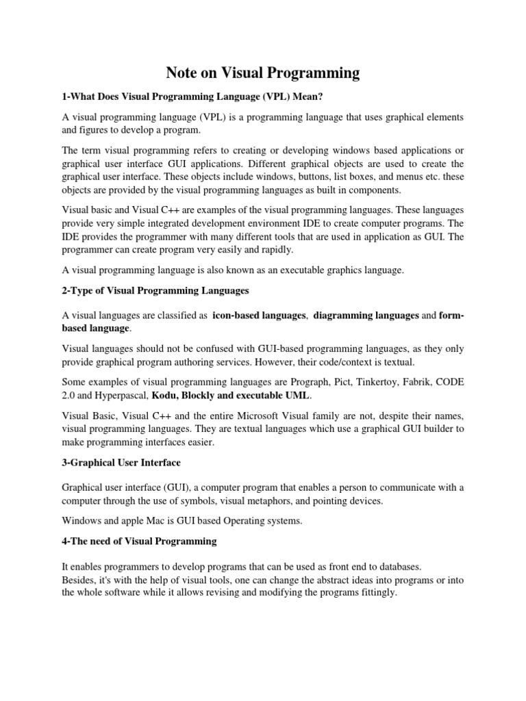 Note On Visual Programming-1 | Download Free PDF | .Net Framework ...