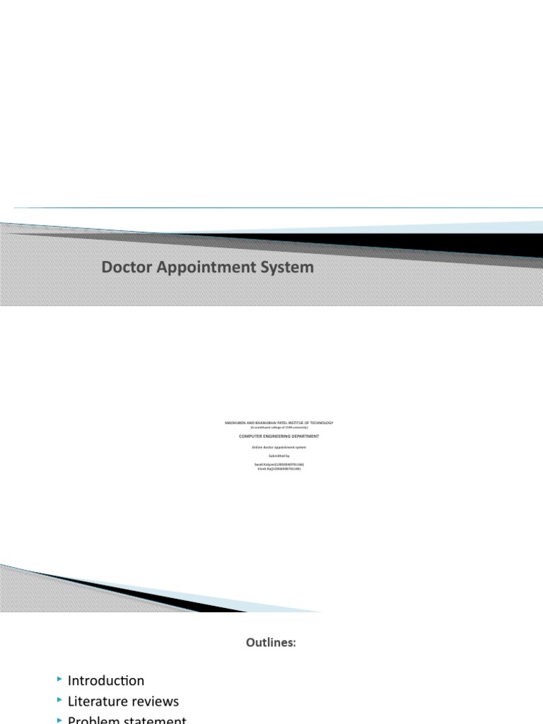 Online Doctor Appointment System: A Web-Based Application for Booking ...
