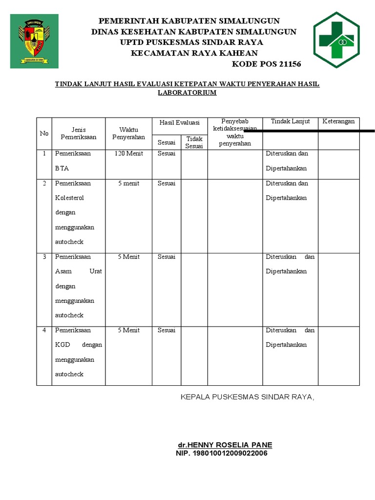 Pemerintah Kabupaten Simalungun Dinas Kesehatan Kabupaten Simalungun ...
