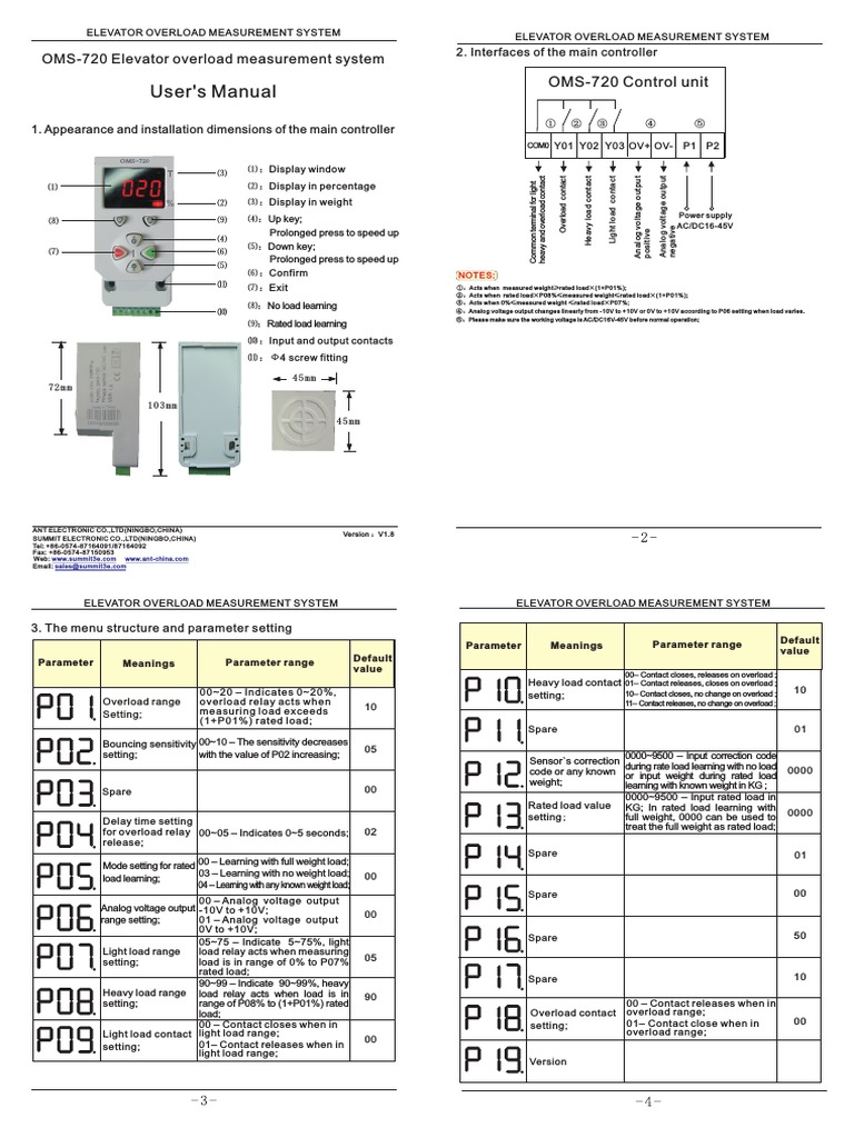 OMS-720 User's Manual | PDF