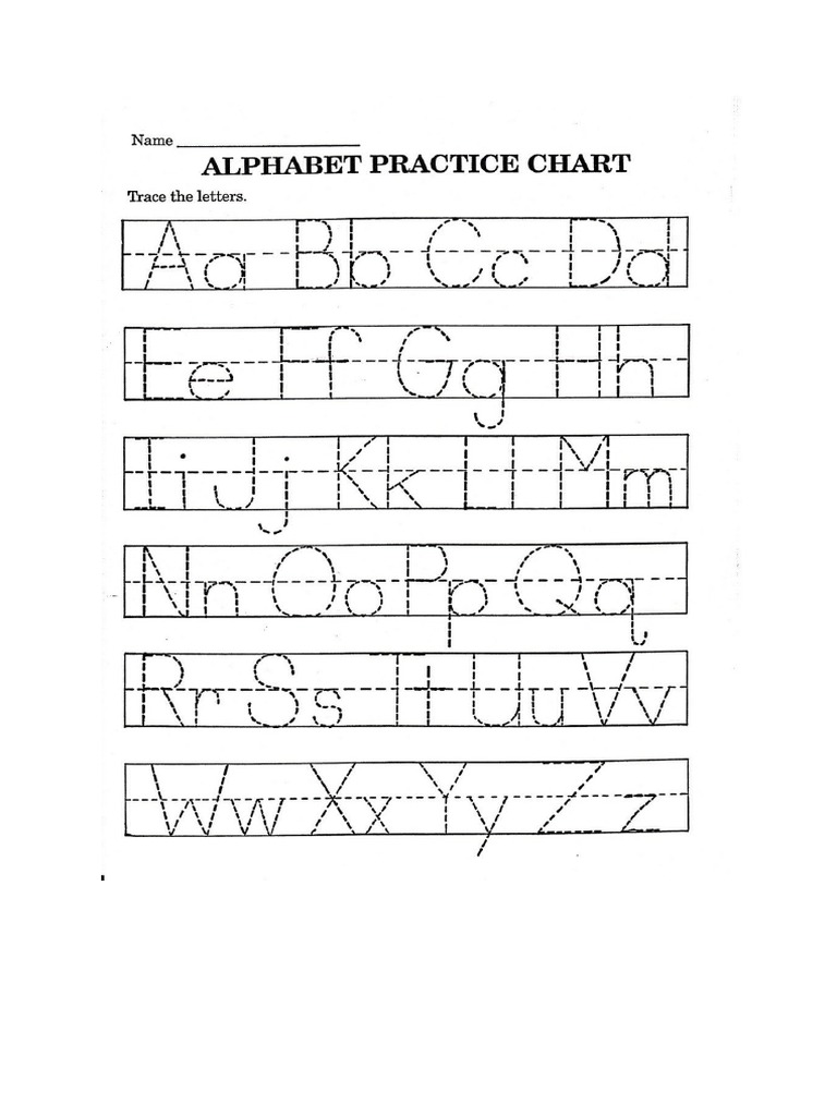 Alphabet Writing Practice | PDF
