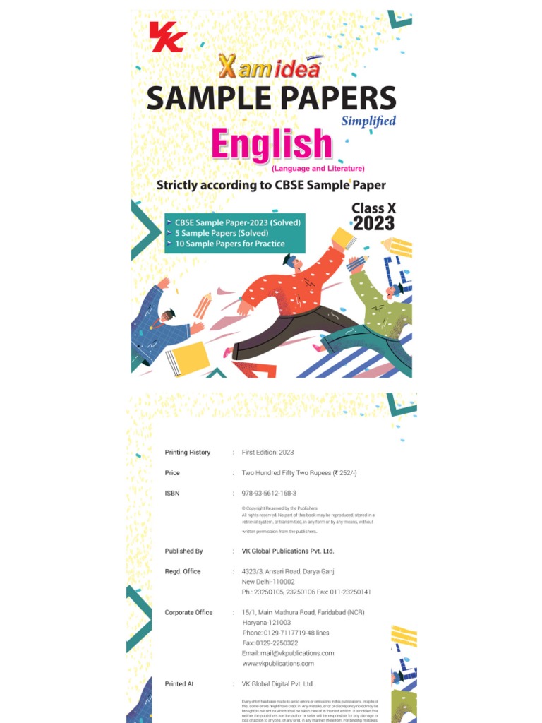 XAM IDEA English Sample Papers Class 10 2023 | PDF | Tourism | Reading ...
